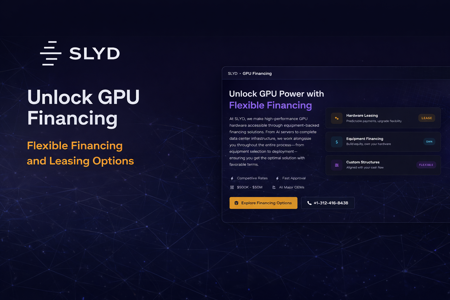 GPU Hardware Financing & Leasing Solutions | SLYD Finance